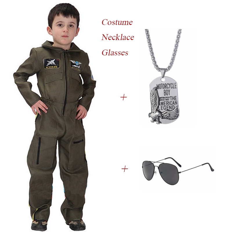 Soldier Astronaut Pilot Costume for Kids Boy Girl Career Army aviator ...