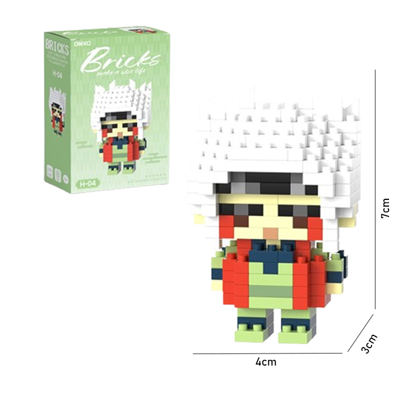 【LBOYU】Nano Block Sasuke Kakashi Madara Zetsu Narutoes Mini Building ...