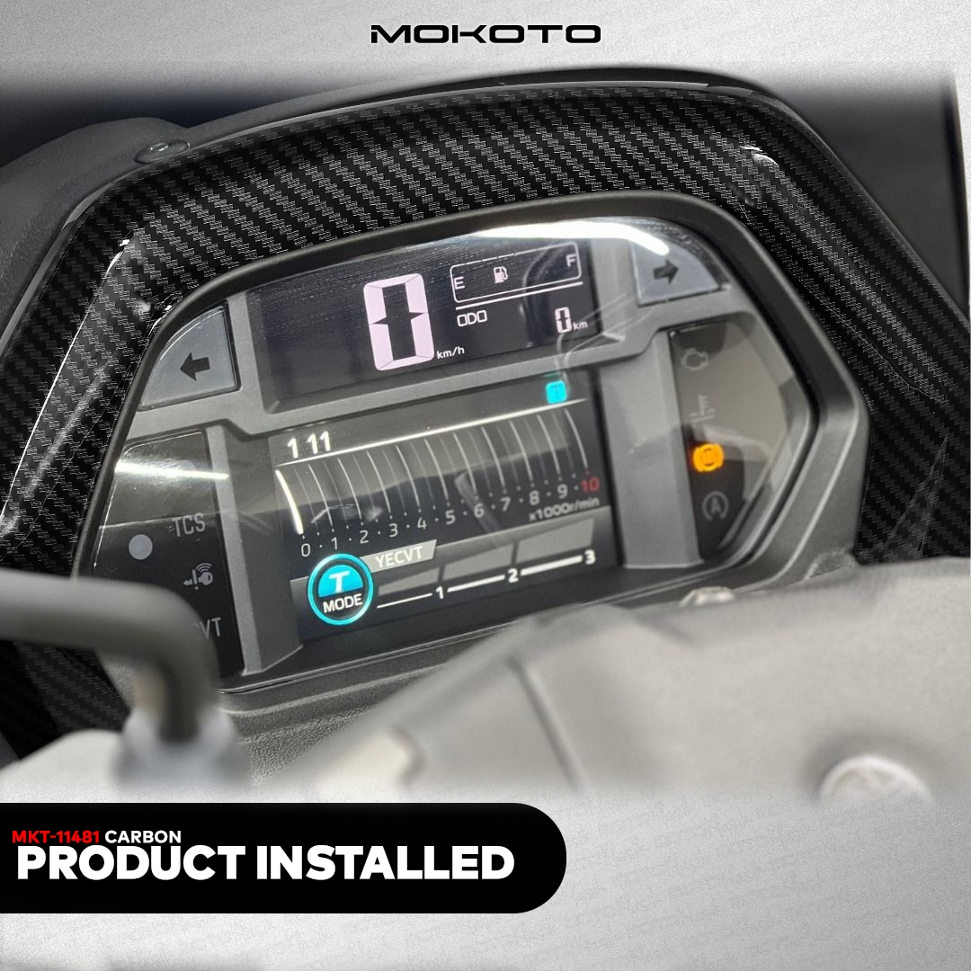 MOKOTO YAMAHA NMAX V3 STANDARD / TURBO TECHMAX GAUGE PANEL COVER CARBON ...