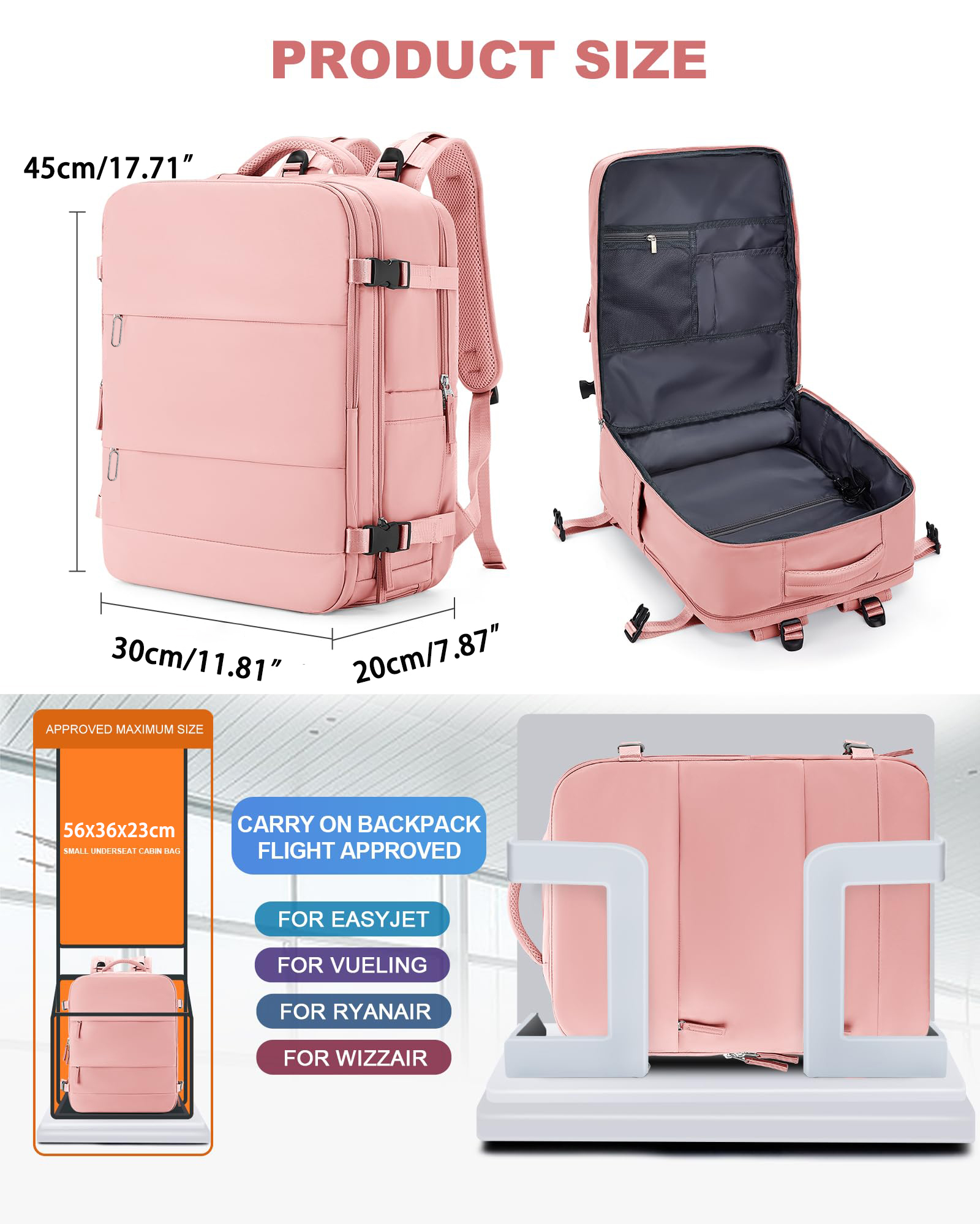 Travel Backpack Waterproof Large Capacity16 inch Multifunction Laptop ...