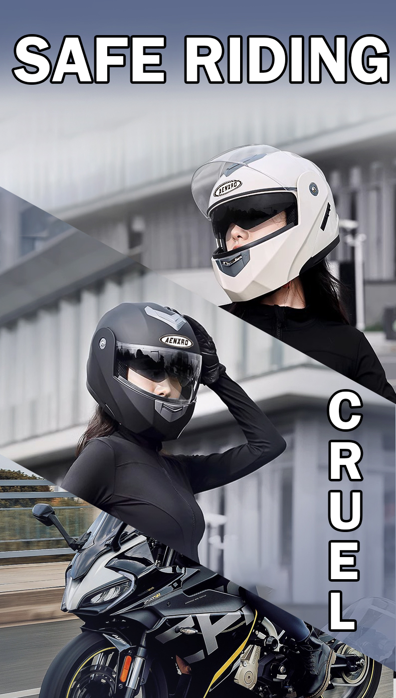 New helmet Motorcycle AENXRD 909 full face open face helmet double ...