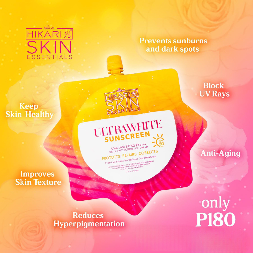 HIKARI Ultra White Tinted Sunscreen Sun Protect SPF50 Make Up Based ...