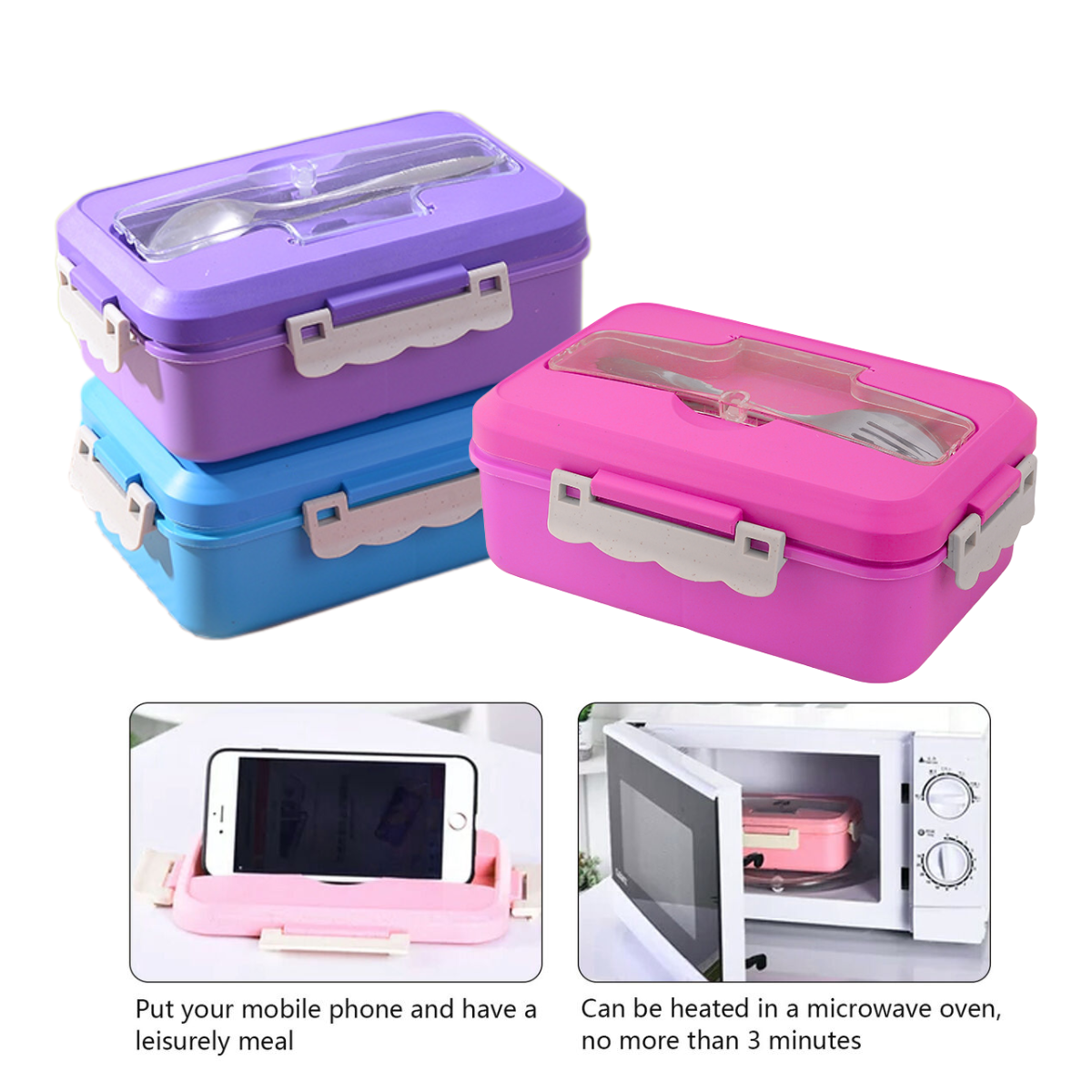 Lunch Set for Kids/Teens/Adults - Lunchbag, Water Bottle, and Lunch Box ...