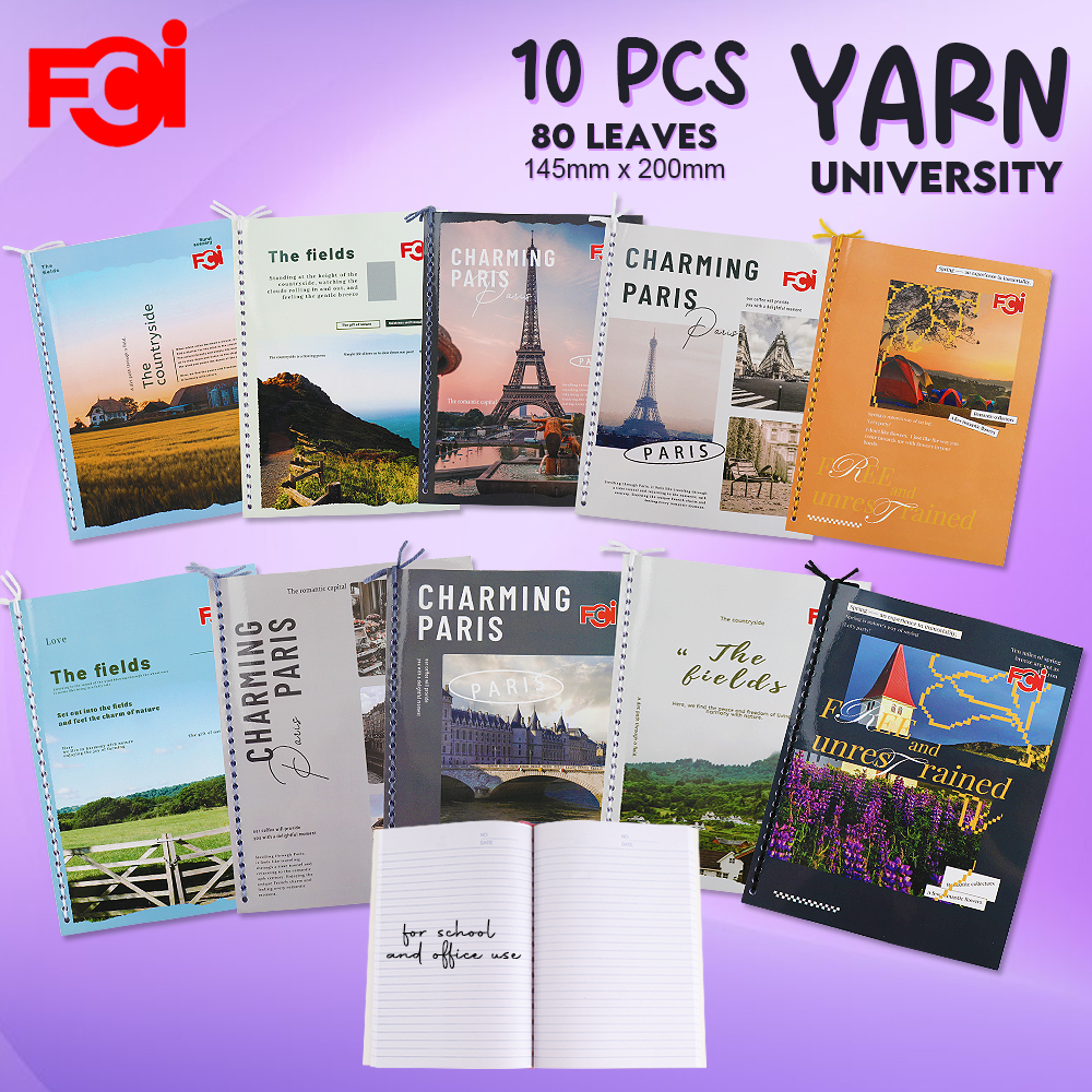 LCI University WITH YARN Notebook, comes in New Designs for Students 80 ...