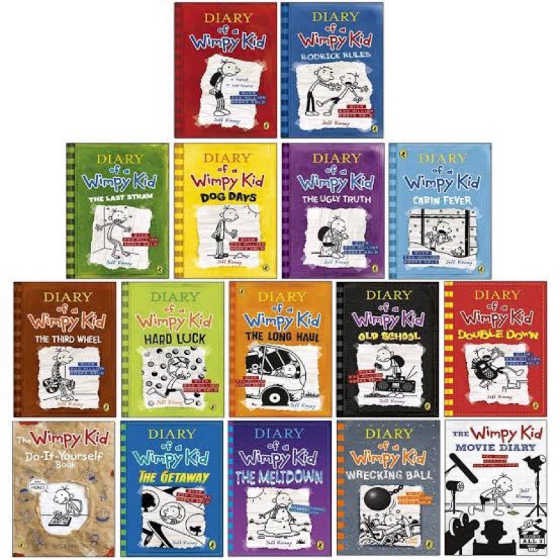 Diary Of A Wimpy Kid Collection 16 Books Boxed Set Comic Book English ...