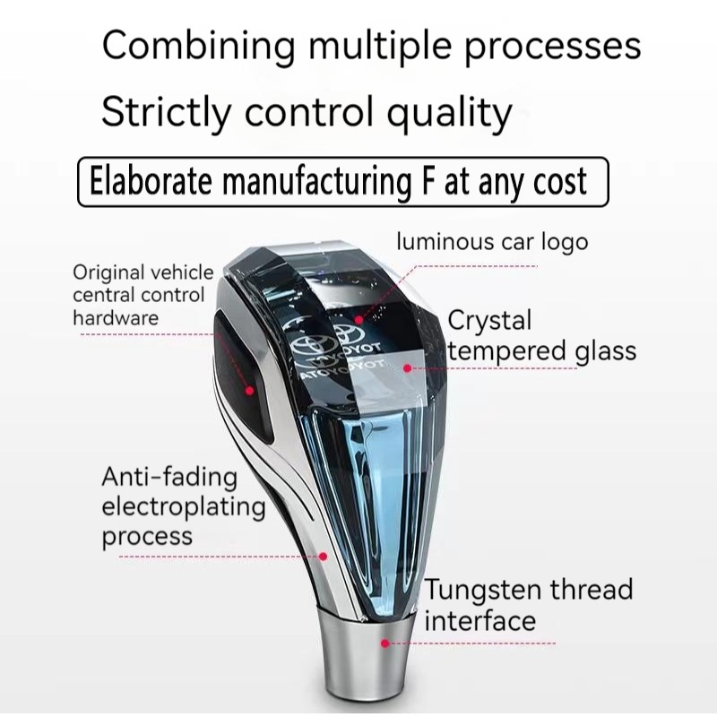 Car Universal LED Crystal Shifter Handles Manual Transmission Gear Shift Knob Lever Stick ...