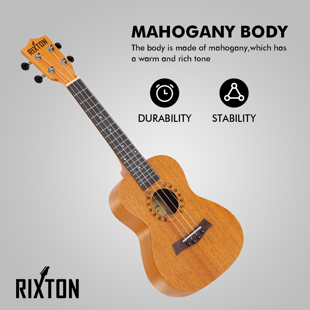 Rixton Ukulele 21/23 Inch Portable Musical Wooden Instrument Guitar ...