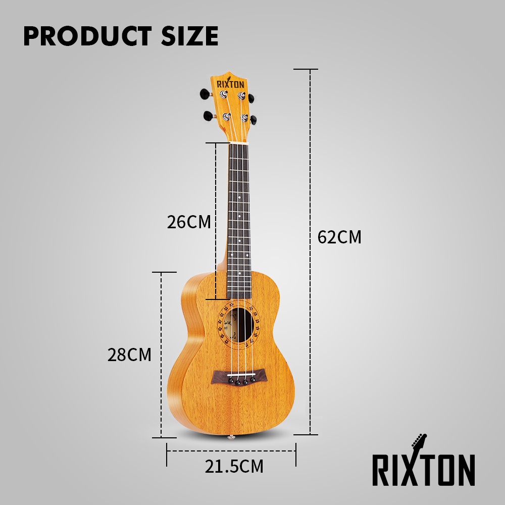 Rixton Ukulele 21/23 Inch Portable Musical Wooden Instrument Guitar ...