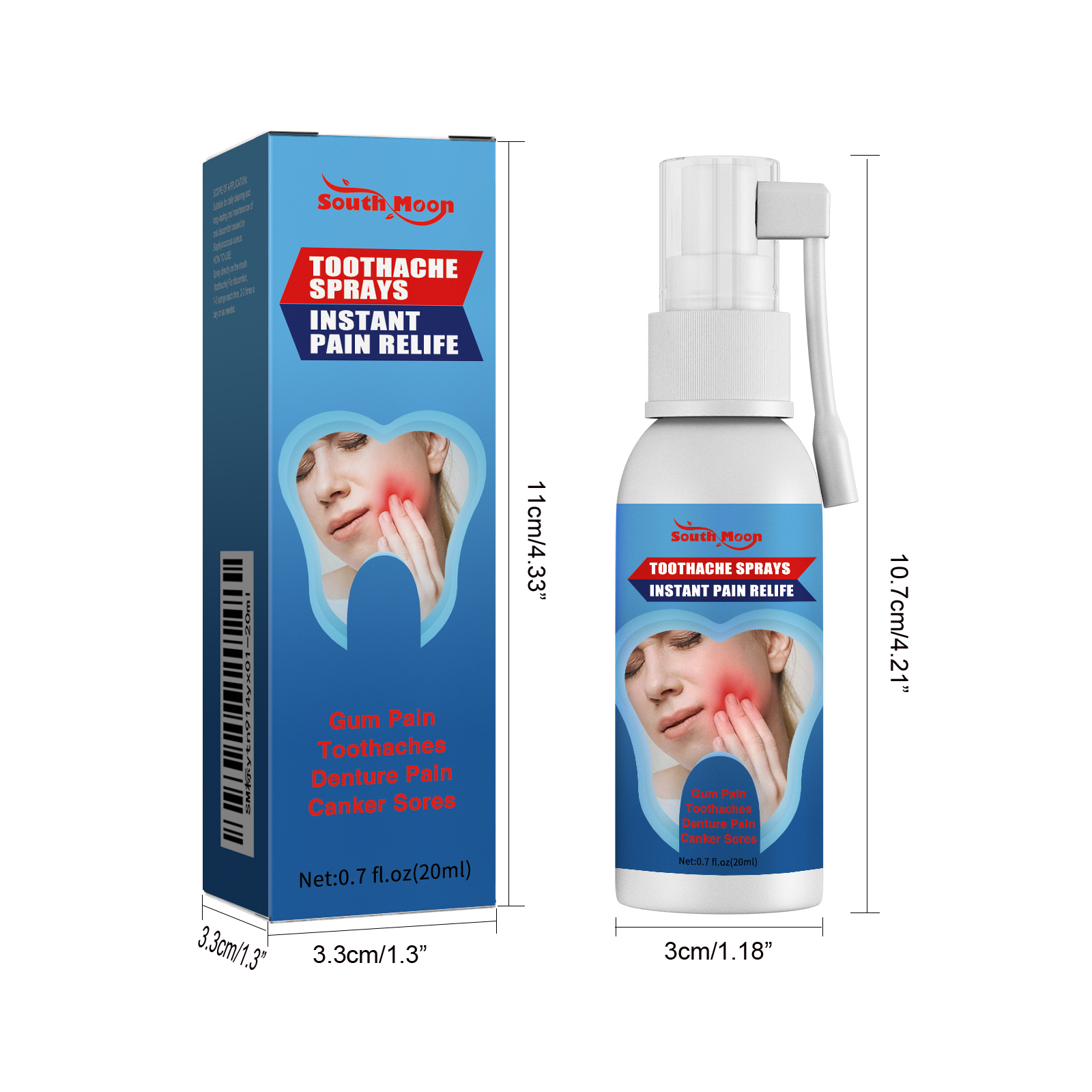 BUY1 TAKE 1 South Moon Toothache Spray Instant Pain Relief Oral spray ...