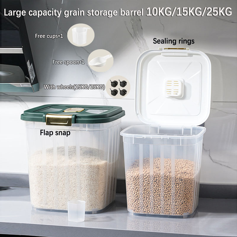 25Kg Rice dispenser rice box storage with cup Food storage container ...