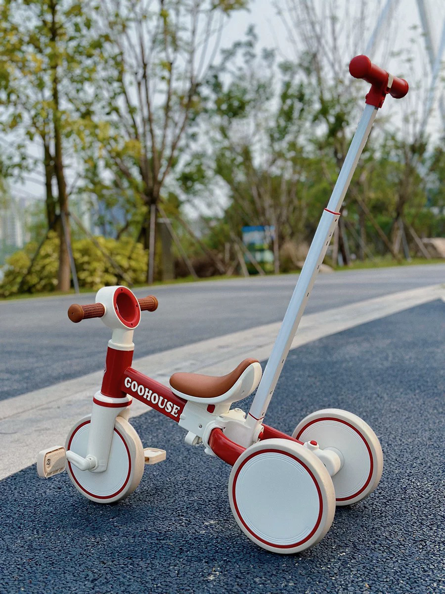 5 in 1 Tricycle for Kids Baby Balance Bike Ride on Bike with Push Bar Kids Tricycle for 1-5 ...