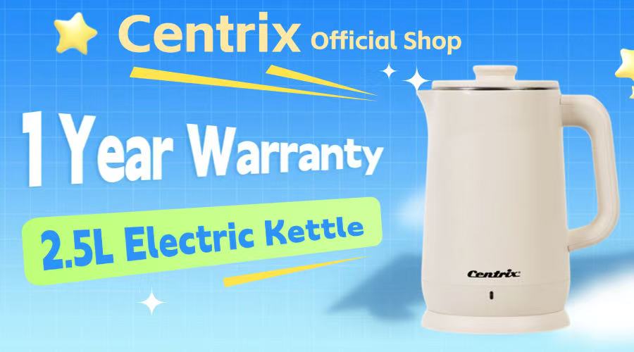 Centrix Electric Kettle 2.5L Stainless Steel Capacity Fast Boiling ...