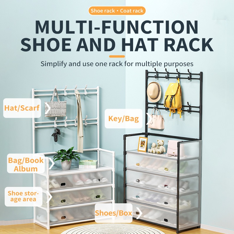 7 Layer Shoe Rack Stainless Stell Stackble Dust Water Proof Shoe Shoe ...
