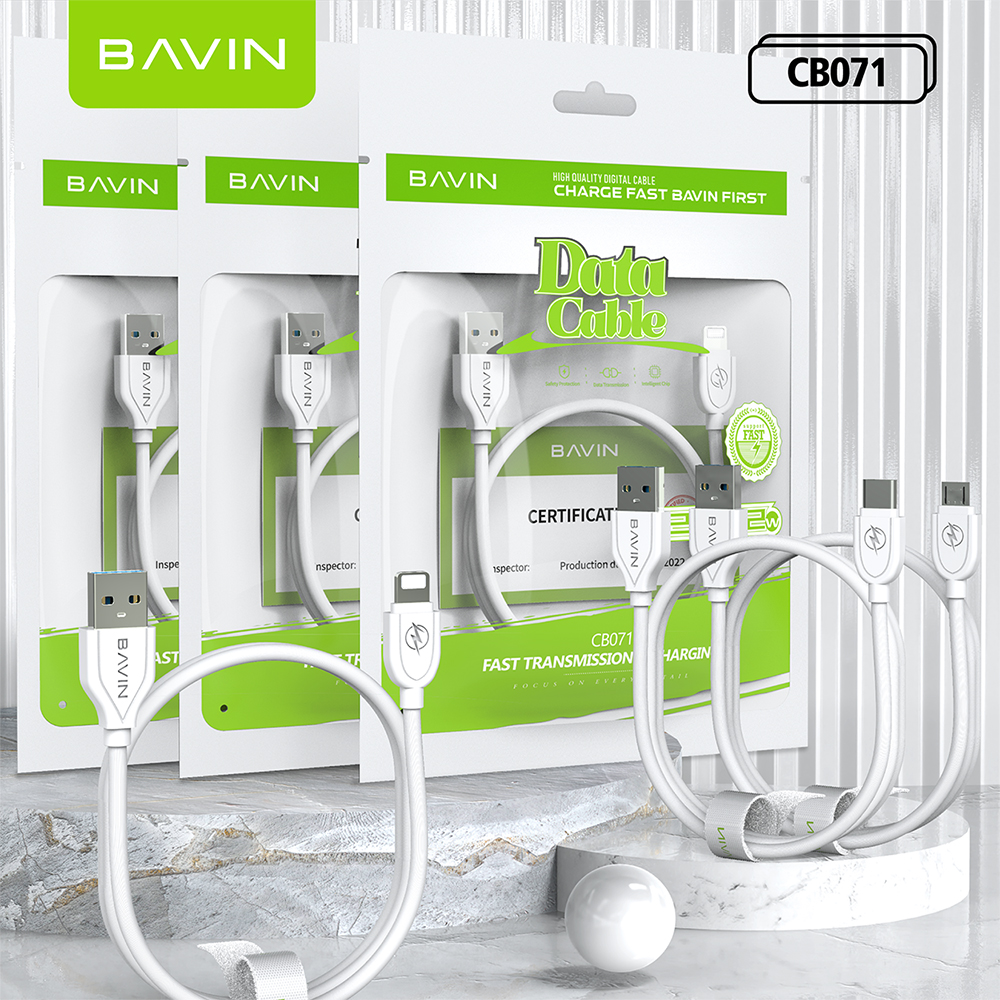 BAVIN CB071 Support QC3.0 Fast Charging Data Cable 0.5/1/1.5/2 Meters ...