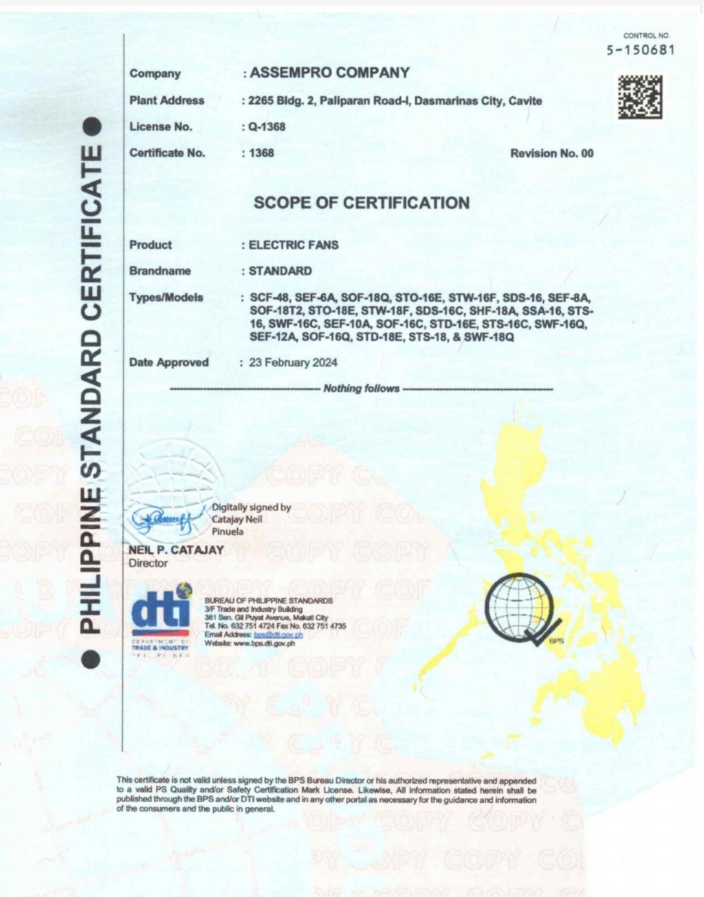 Standard STS-16 16" Plastic Blade Stand Fan (random color of plastic ...