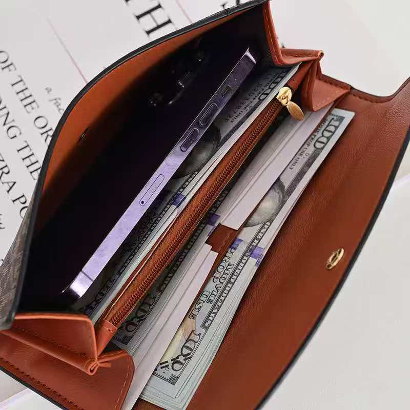 Danlu Fold Wallet Long Wallet Bifold Purse Wallet for Women Men ...