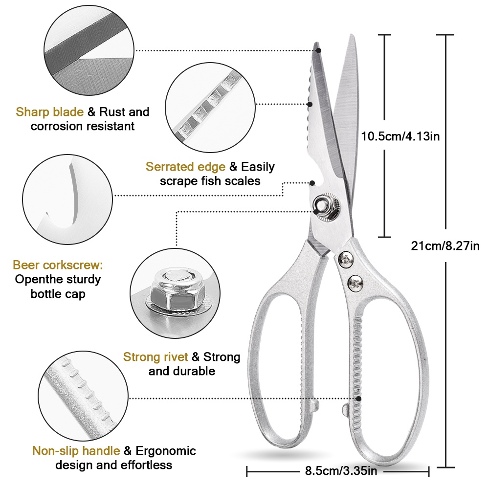 Made in Japan Sk5 Multifunction Stainless Steel Kitchen Scissors heavy ...