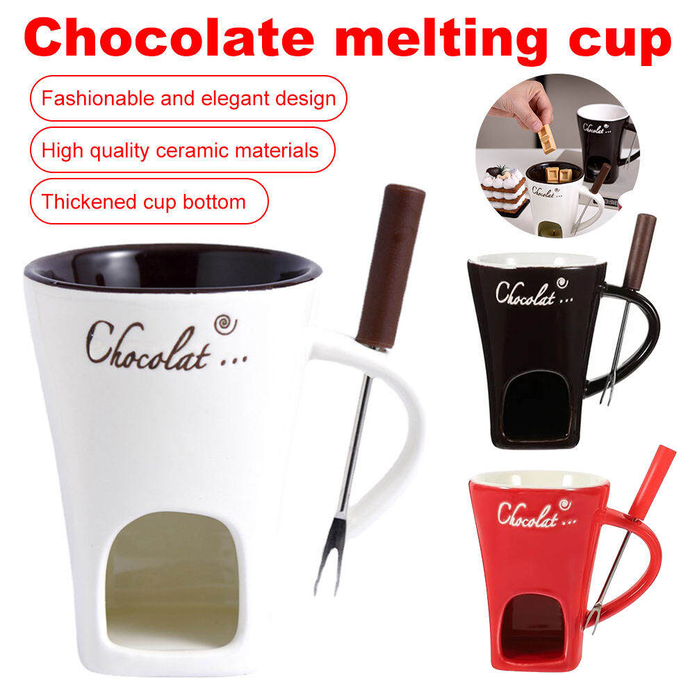 Fondue Mug Chocolate Melting Cup Coffee Cup Butter Melt Pot for Dessert ...