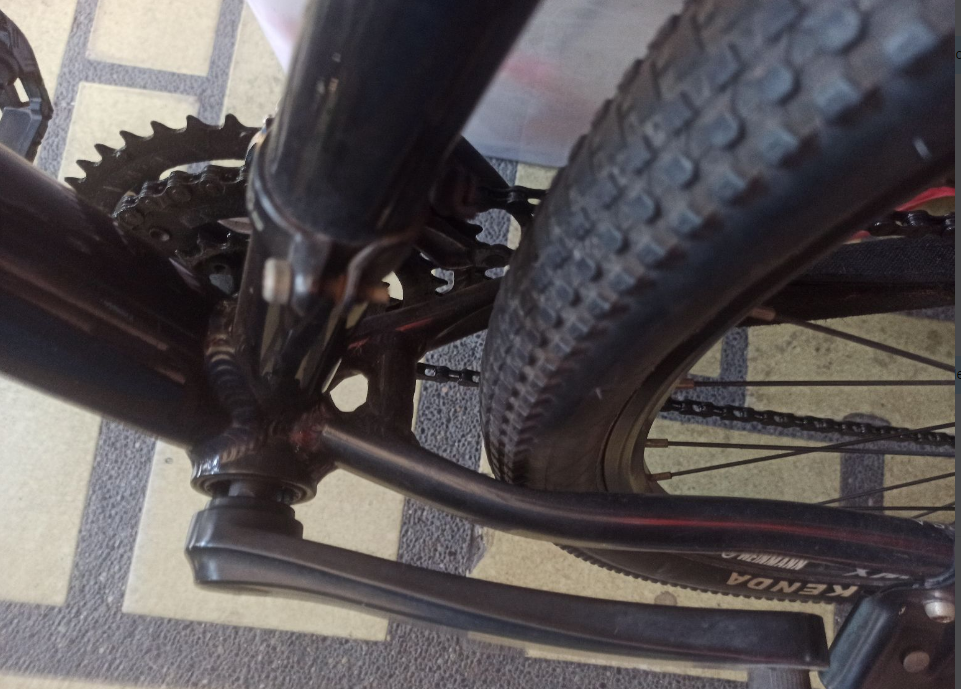 Iron bipod center support frame of MTB mountain bike in UK (26 inch ...
