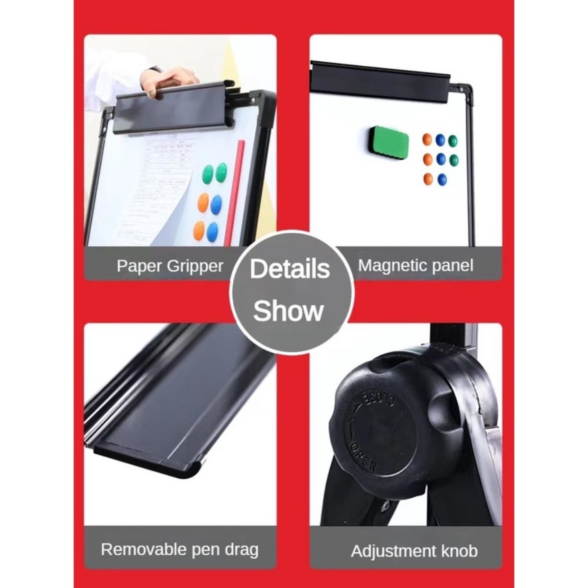 Whiteboard White Board With Stand Whiteboard Bracket Magnetic U-shaped ...