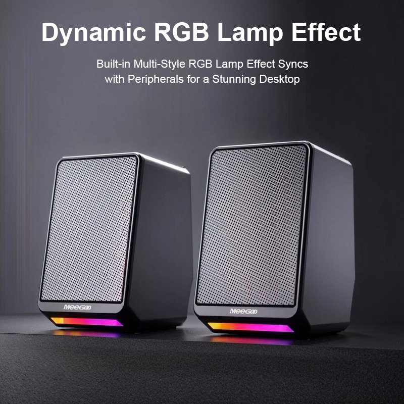 MeeGoo PC RGB Speaker Desktop Surround Stereo Computer Speaker Gaming ...