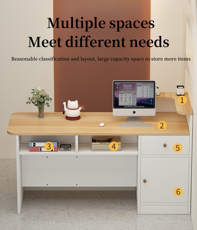 HOMETOPIA Bar Counter Cash Register Front Desk Reception Desk ...