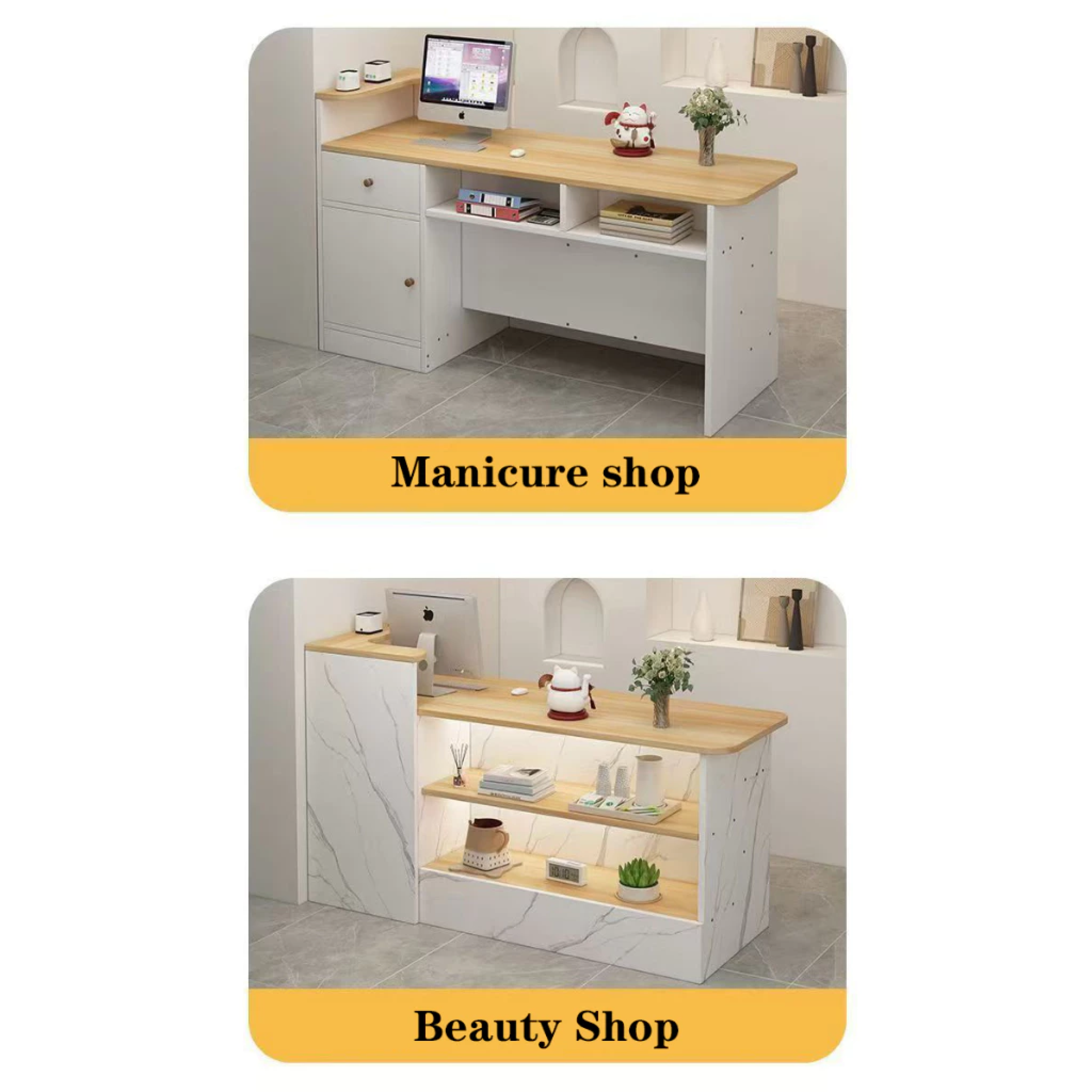 HOMETOPIA Cash Register Front Desk, Reception Desk, Supermarket Counter ...