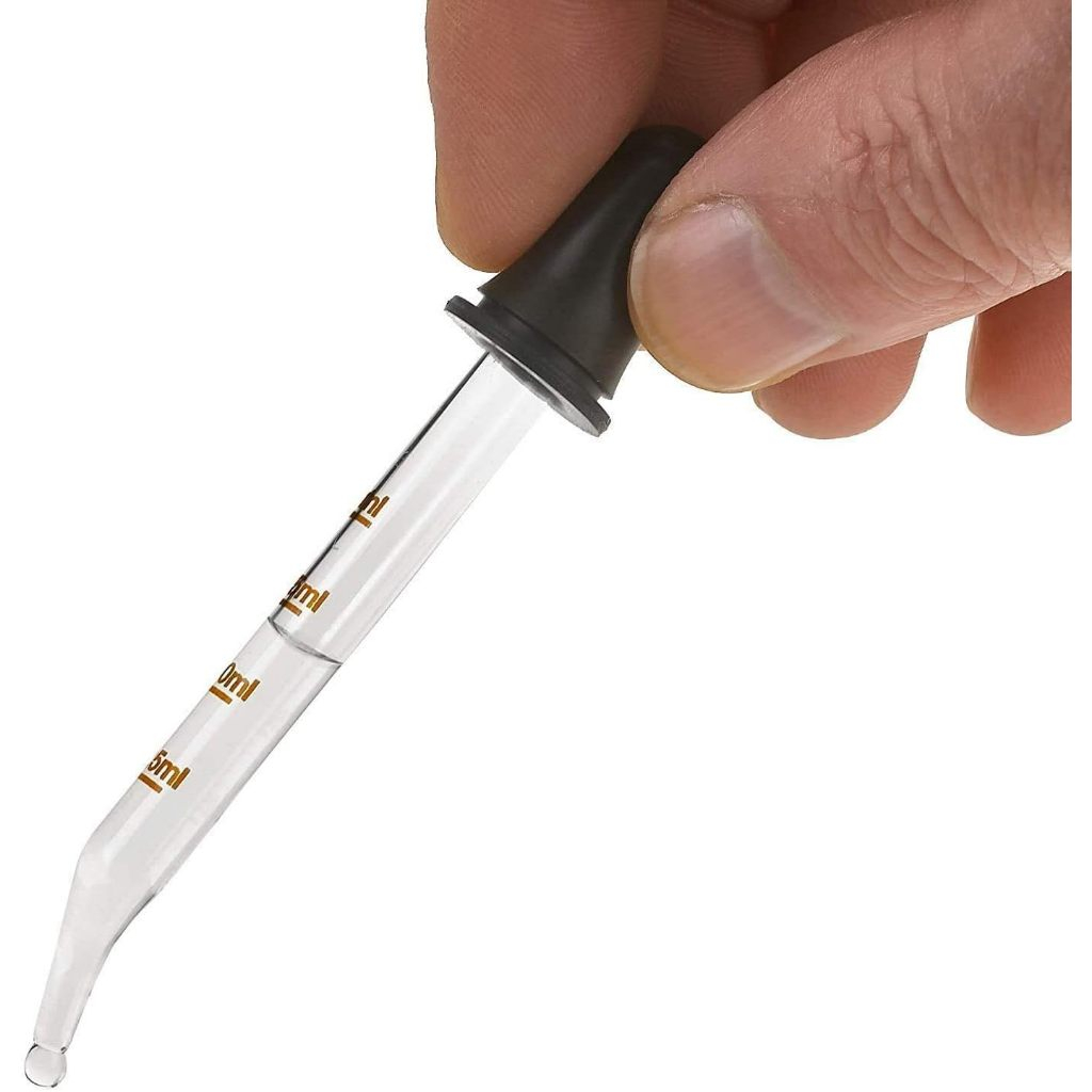 DROPPING PIPETTE WITH GRADUATION BLACK RUBBER CURVED 2PCS/ORDER ...