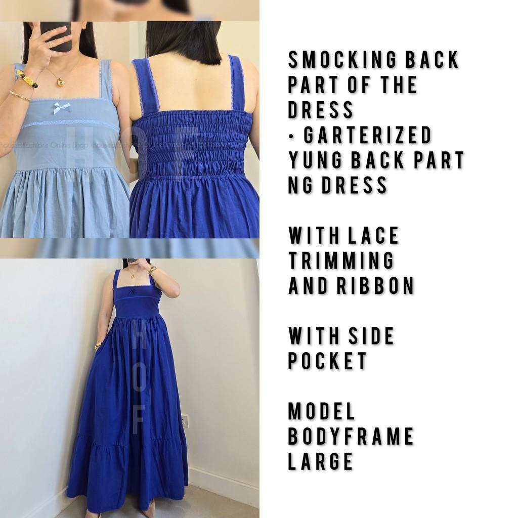 Amanda Lace String Maxi Linen Dress BY:TRENDYYFASHIONHOUSE | Shopee ...