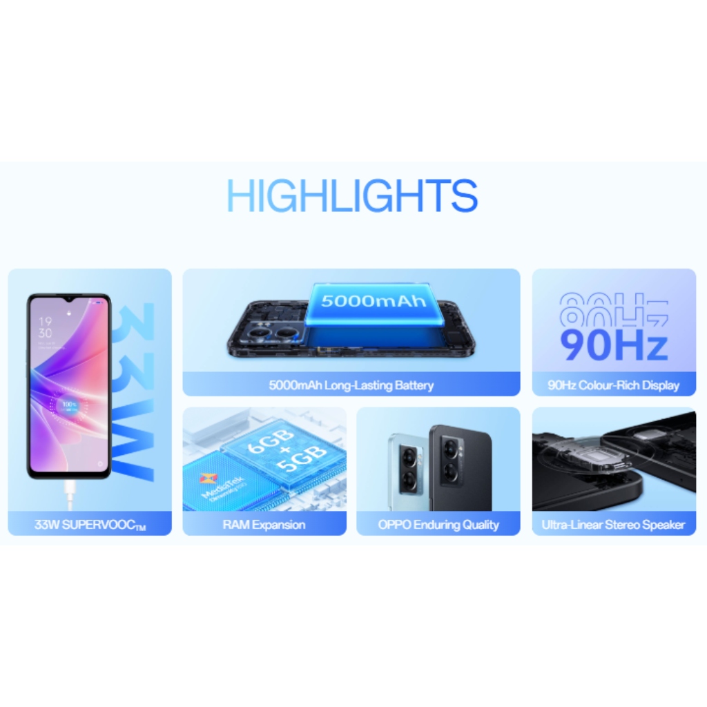 OPPO A77 Smartphone (8GB RAM + 256GB ROM/33W SuperVOOC/50MP AI Dual ...