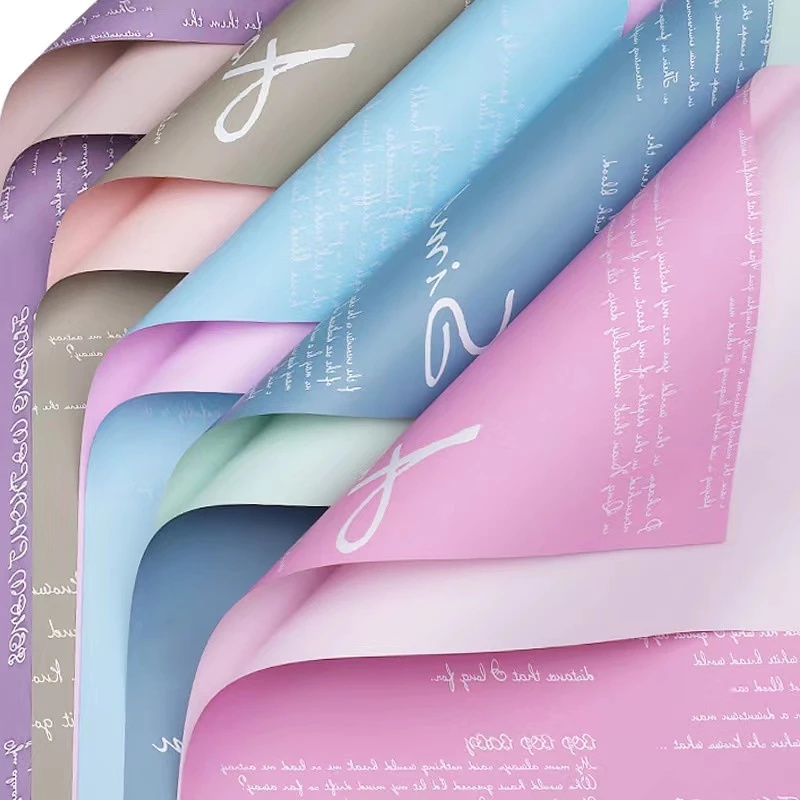 20pcs | Two-Color English Letter Paper Gift Wrapping Paper Korean Style ...