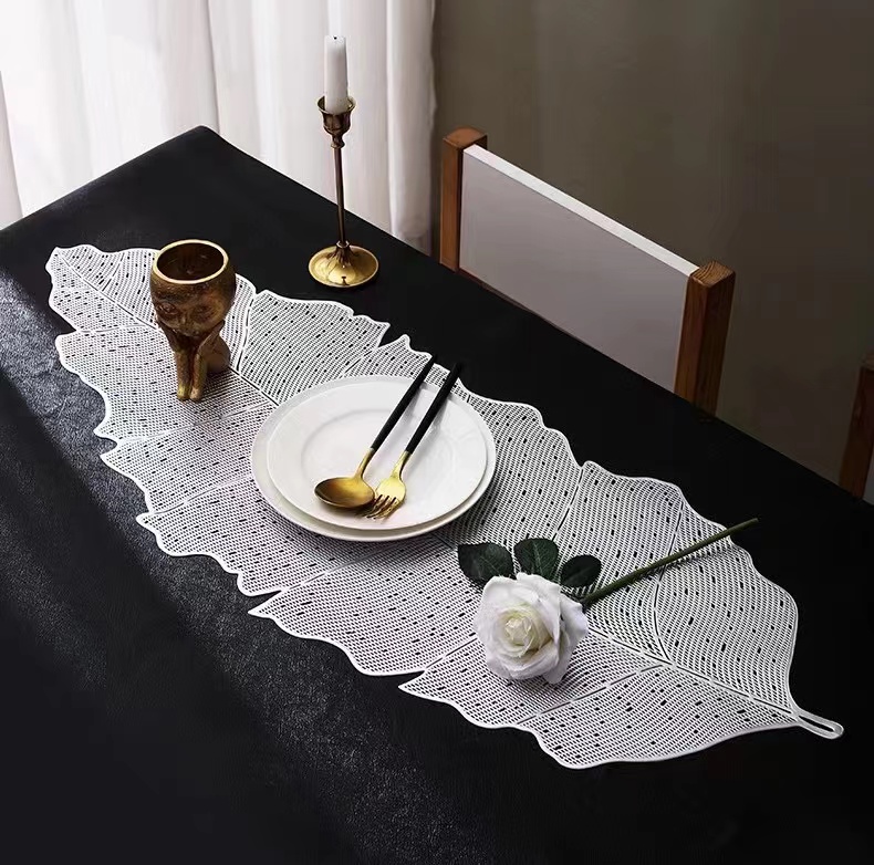 Center Piece Gold Leaf Center Piece PVC Waterproof Non-slip Elegant ...