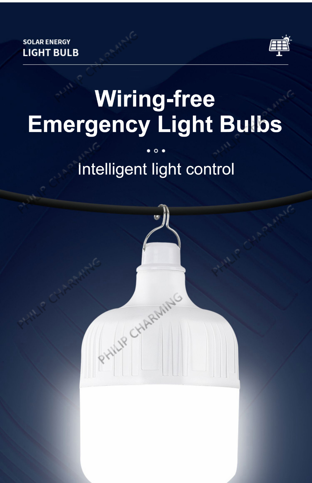 Solar light bulb light Solar light outdoor waterproof ip67 tri color ...