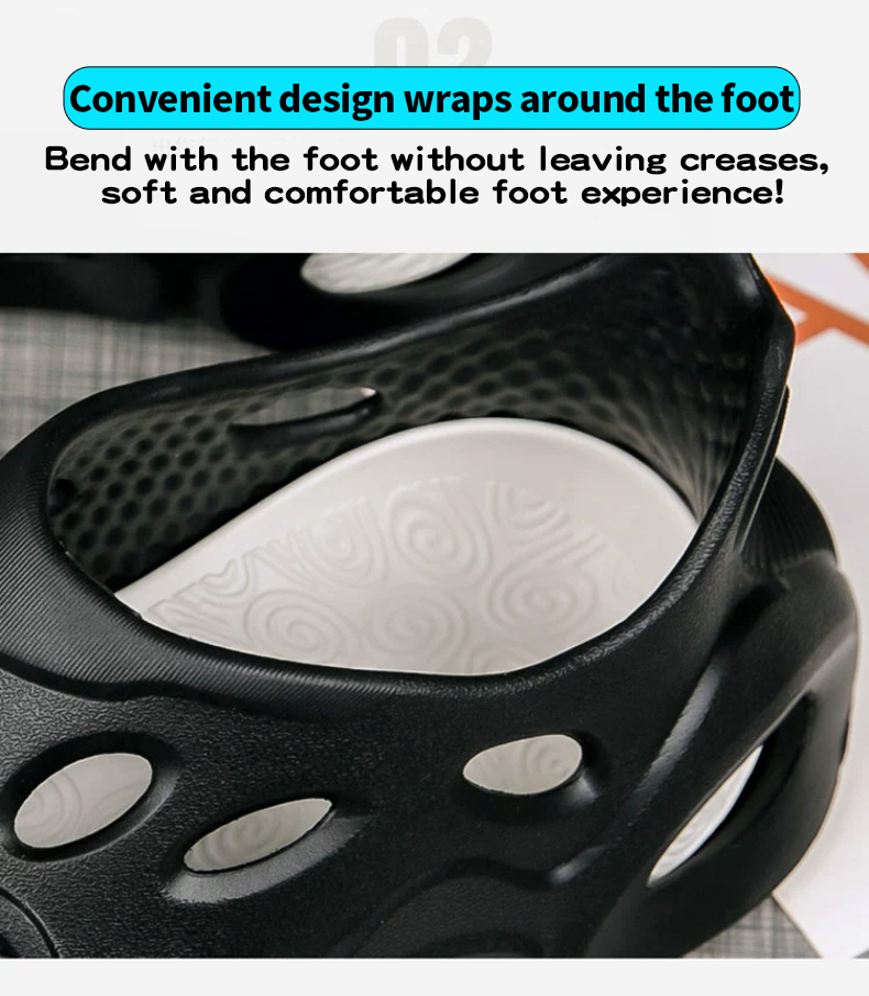 Hole shoes, breathable men's slippers, outdoor anti slip, summer thick ...