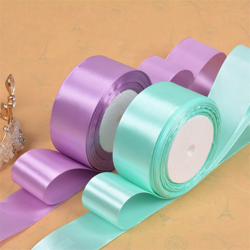 22m/2.5Cm Satin Ribbon Double -Sided Ribbon Gift Packing Ribbon Fashion ...