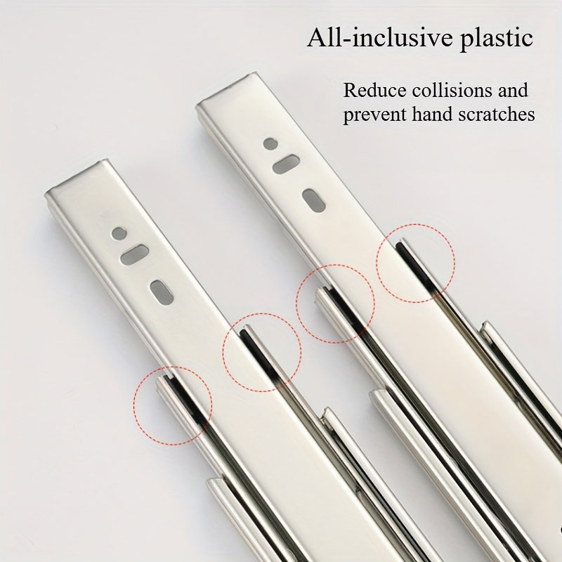 (1Pair) Heavy Duty Hydraulic Drawer Slide Soft Close Drawer Guide Rail ...