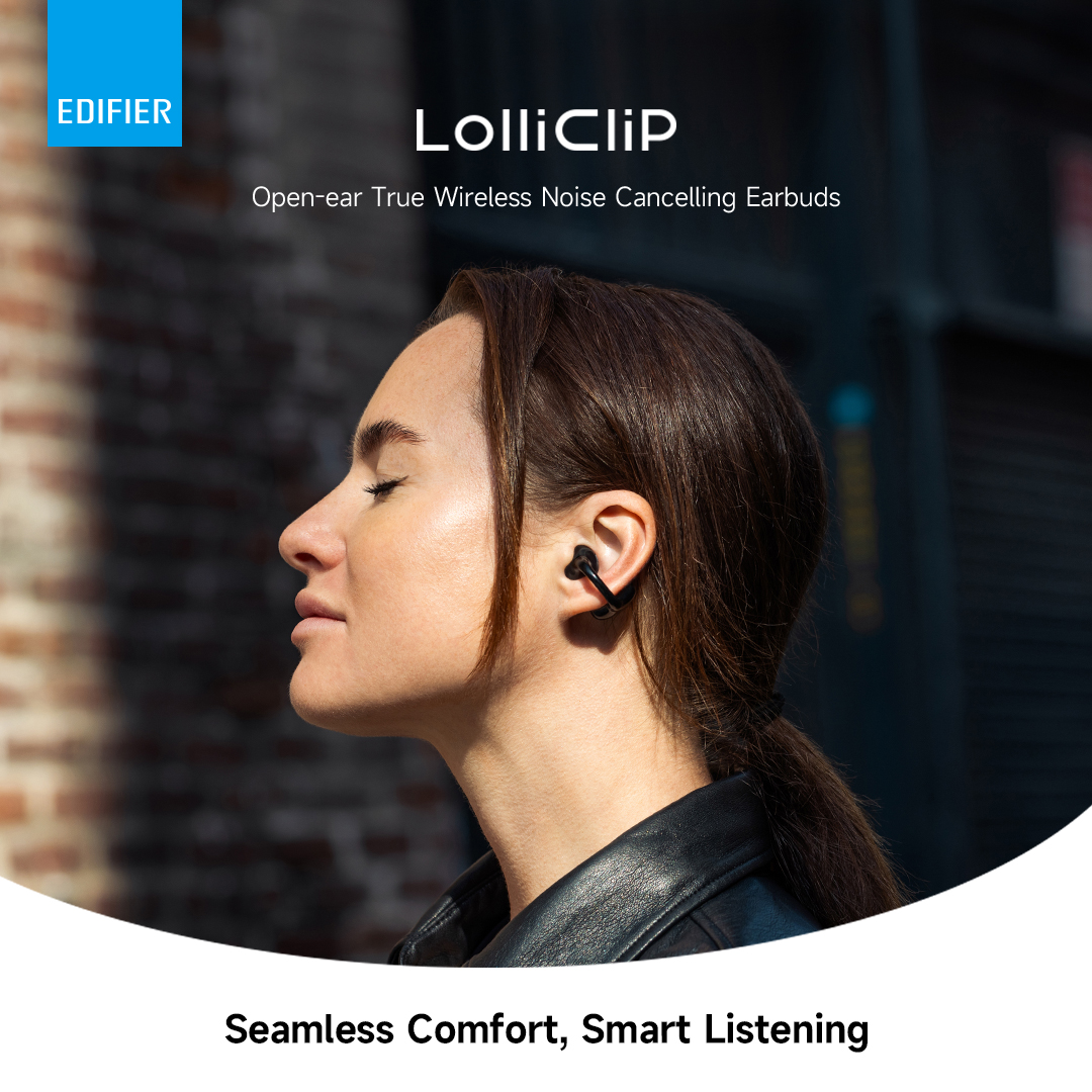 Edifier LolliClip Open-ear True Wireless Earbuds Adaptive Noise ...