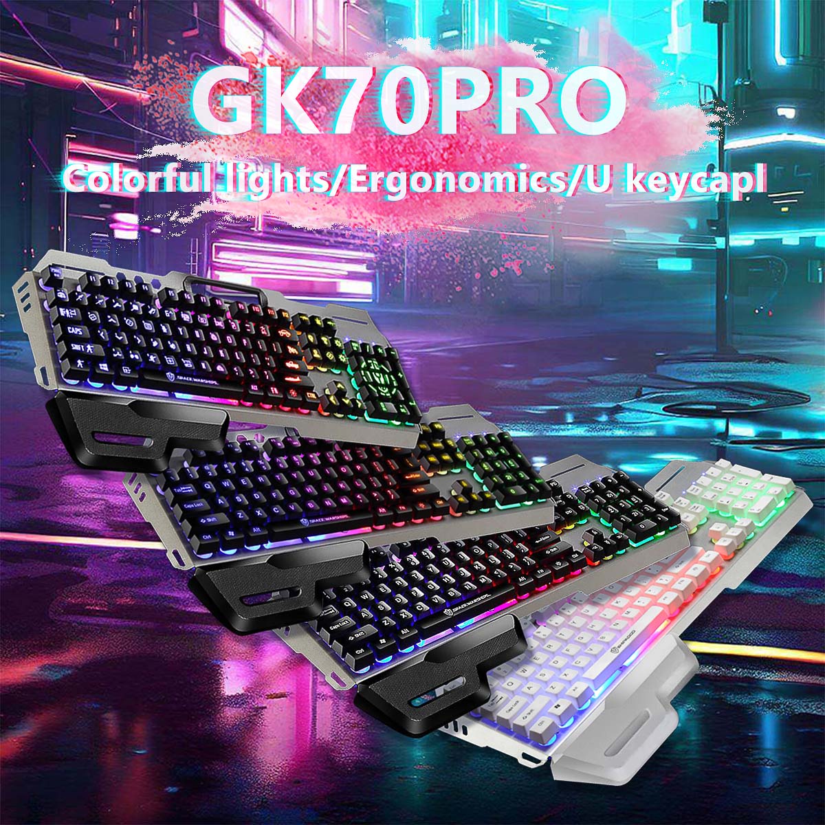GK70 RGB Gaming Keyboard And Mouse Set With 104 Keys Backlight Wired ...