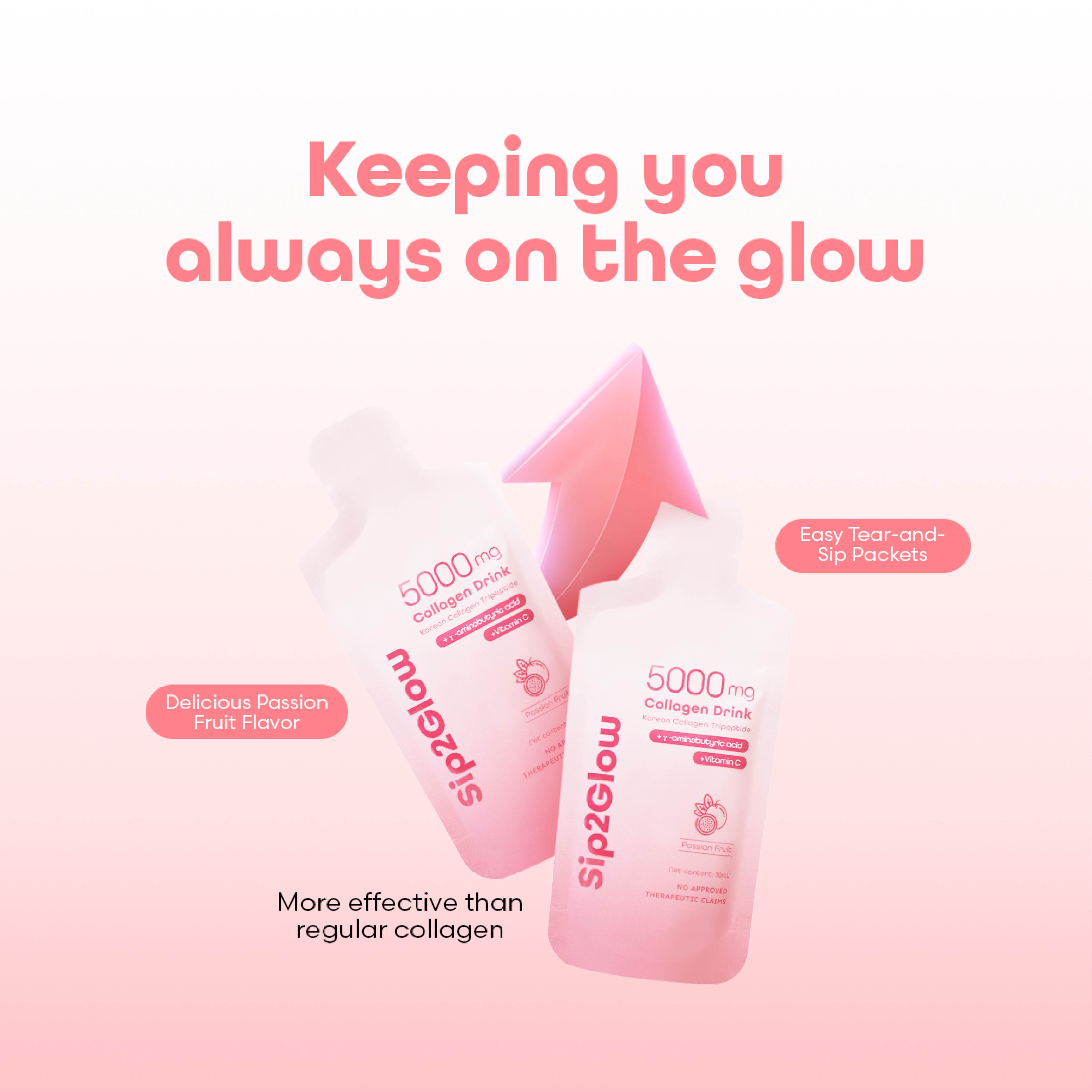 [B6G2]Sip2Glow Collagen Drink With Korean Collagen Tripeptide Salmon ...