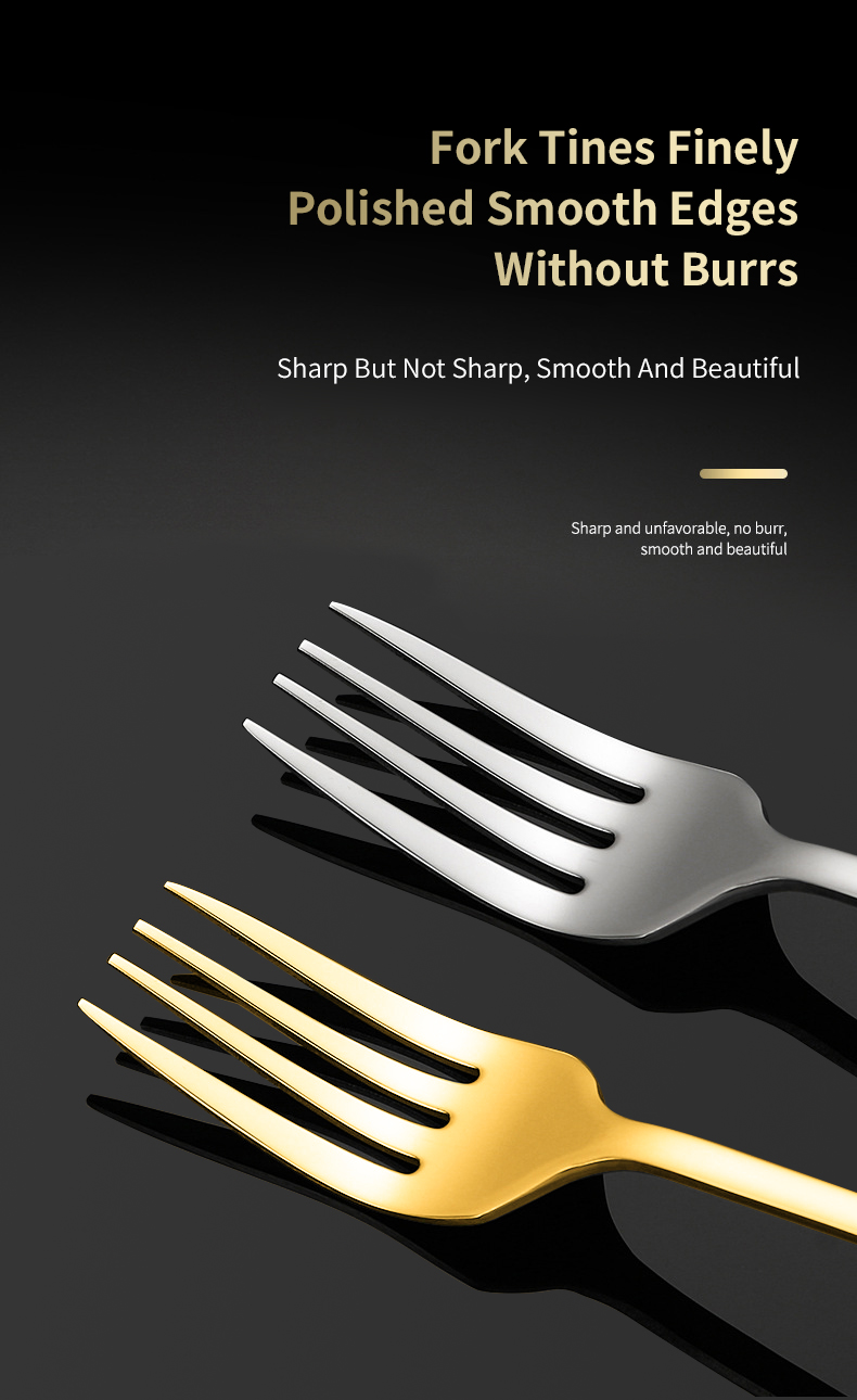 12pcs Stainless Steel Spoon and Fork Set Korean Cutlery Dinnerware Food ...