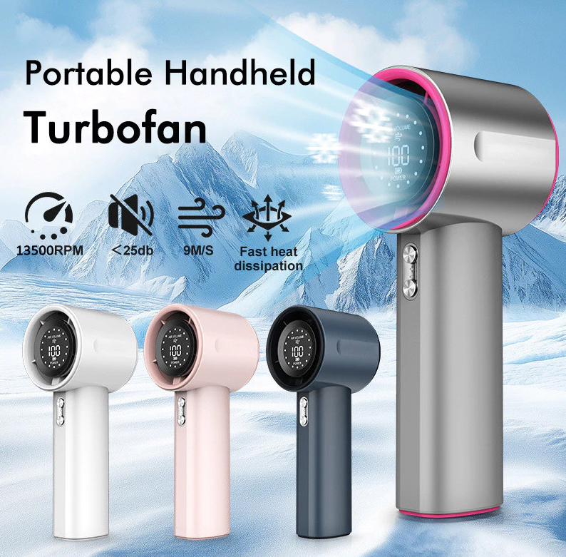 S001 Super High Speed Turbo Fan 4000mAh Rechargeable Handheld Turbine ...