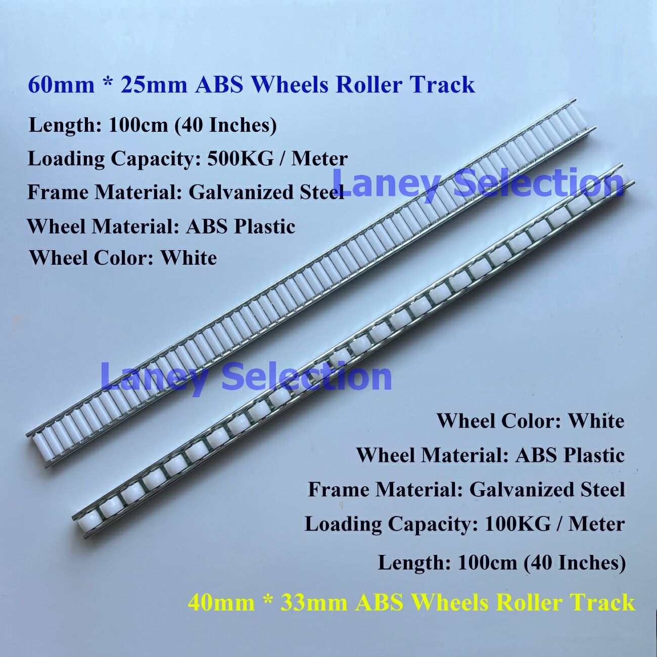 Laney Selection 40*33mm and 60*25mm ABS Wheels Roller Track for ...