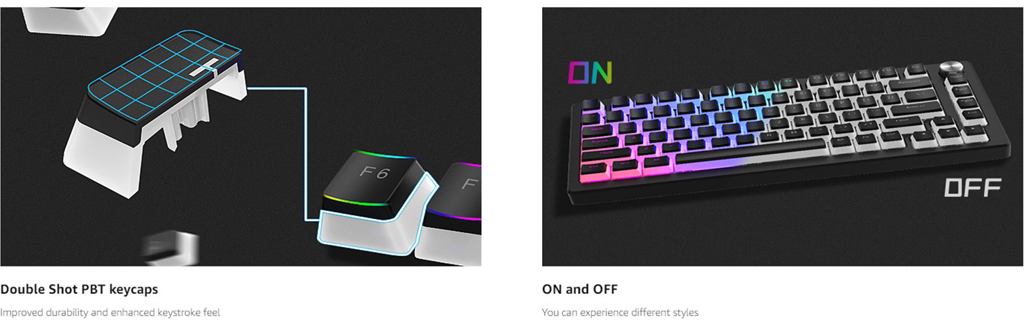 Pudding Keycaps 129keys Backlit Keycap OEM Profile PBT Material for ...