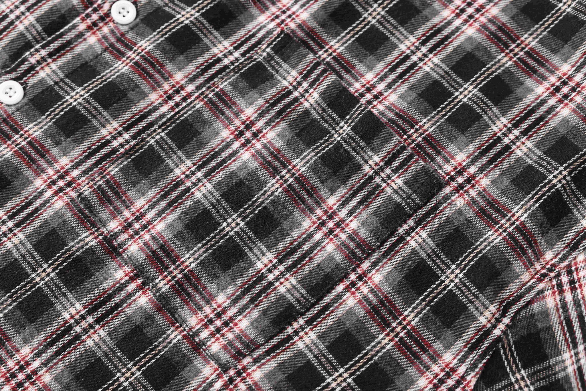 Mannered by HUILISHI LONG SLEEVE Boxy Cropped Polo for Men Plaid ...