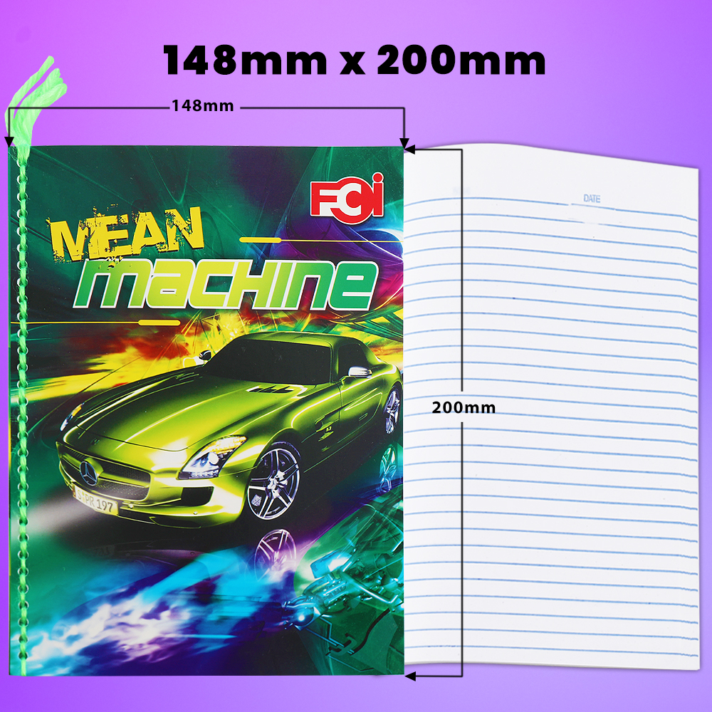 FCI SPIRAL NOTEBOOK WITH YARN (YARN NTBK) ASSORTED DESIGN 80leaves ...