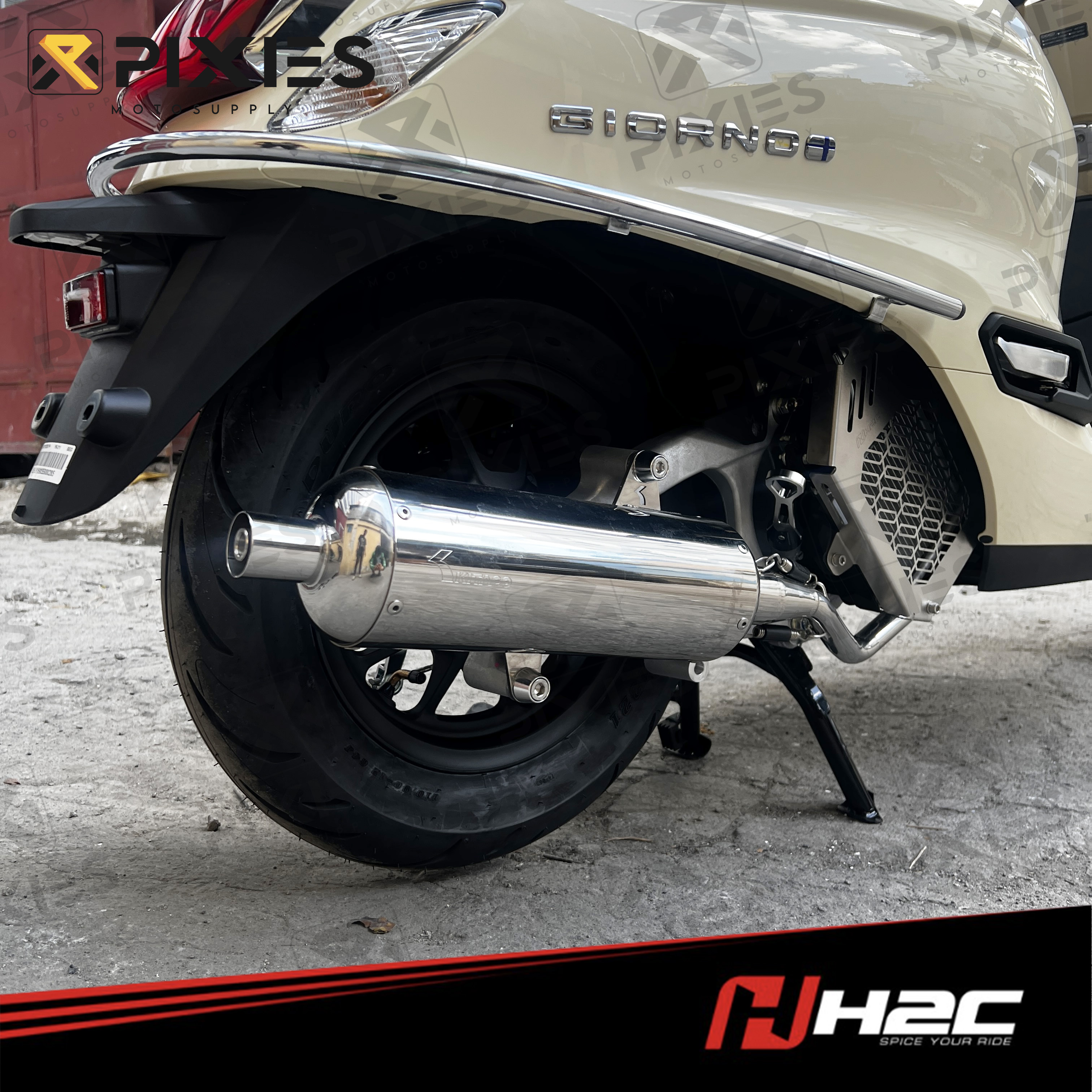 HONDA GIORNO 125 KITACO STAINLESS PIPE MUFFLER THAILAND ( PLUG AND PLAY ...