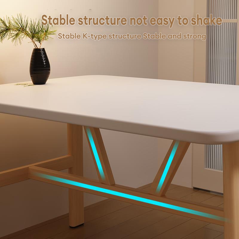 Simple dining table solid wood table home stable dining table ...