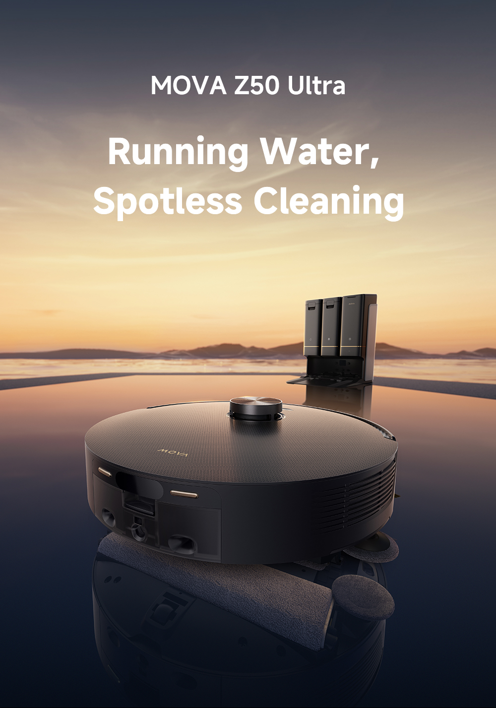 MOVA Z50 Ultra Robot Vacuum | D-Shape Roller Brush | 19,000Pa | Hot ...