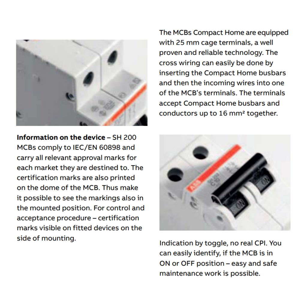ABB SH200 Series 2-Pole Miniature Circuit Breaker (SH202-C6 to C63) | Shopee Philippines