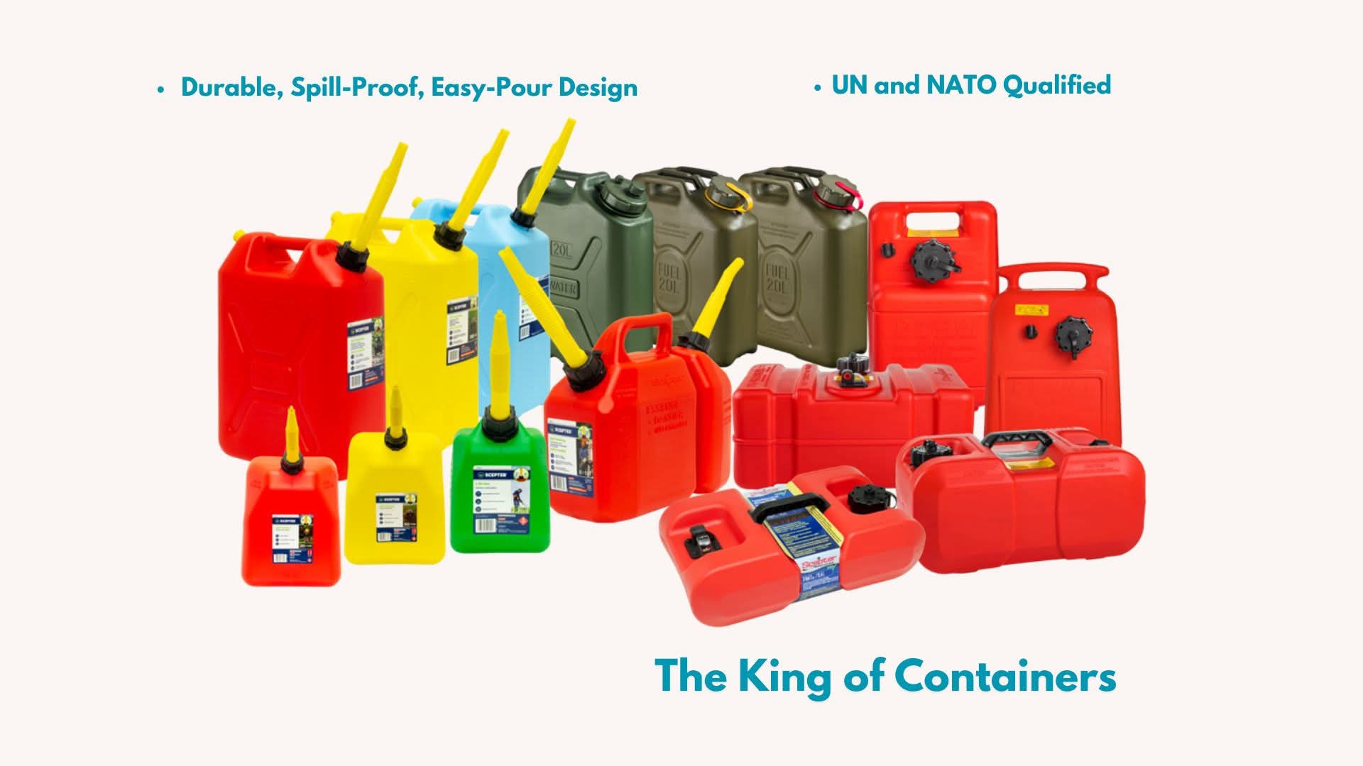 WATER CONTAINER (20 liters / 1.25 kg)JERRY CAN SCEPTER 04933 | Shopee ...